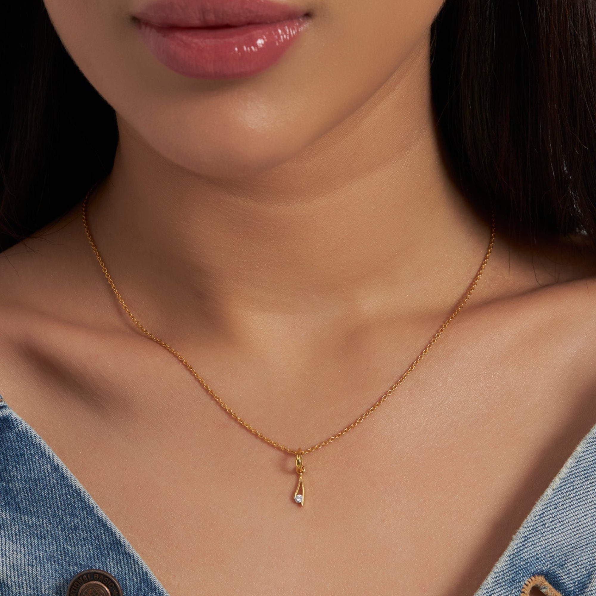 Radiant Essence Solitaire Pendant (With Chain) – ZINARA